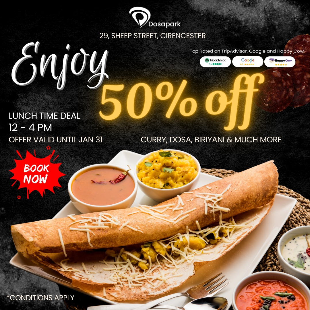 Dosapark Cirencester - Authentic South Indian Restaurant in the Cotswolds