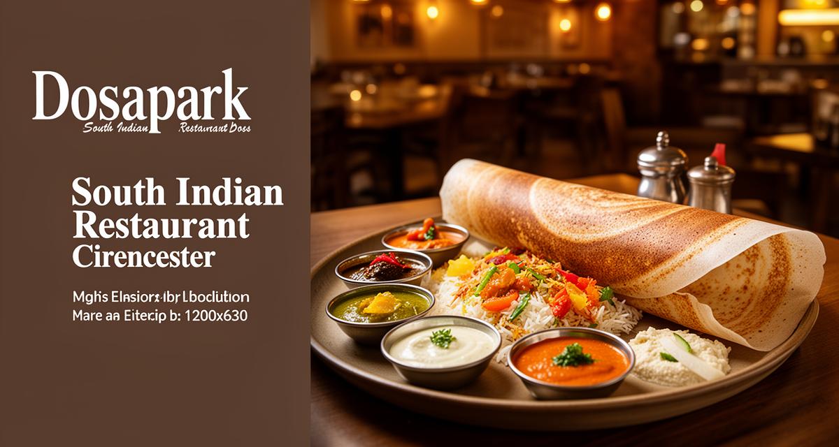 Dosapark Cirencester - Authentic South Indian Restaurant in the Cotswolds